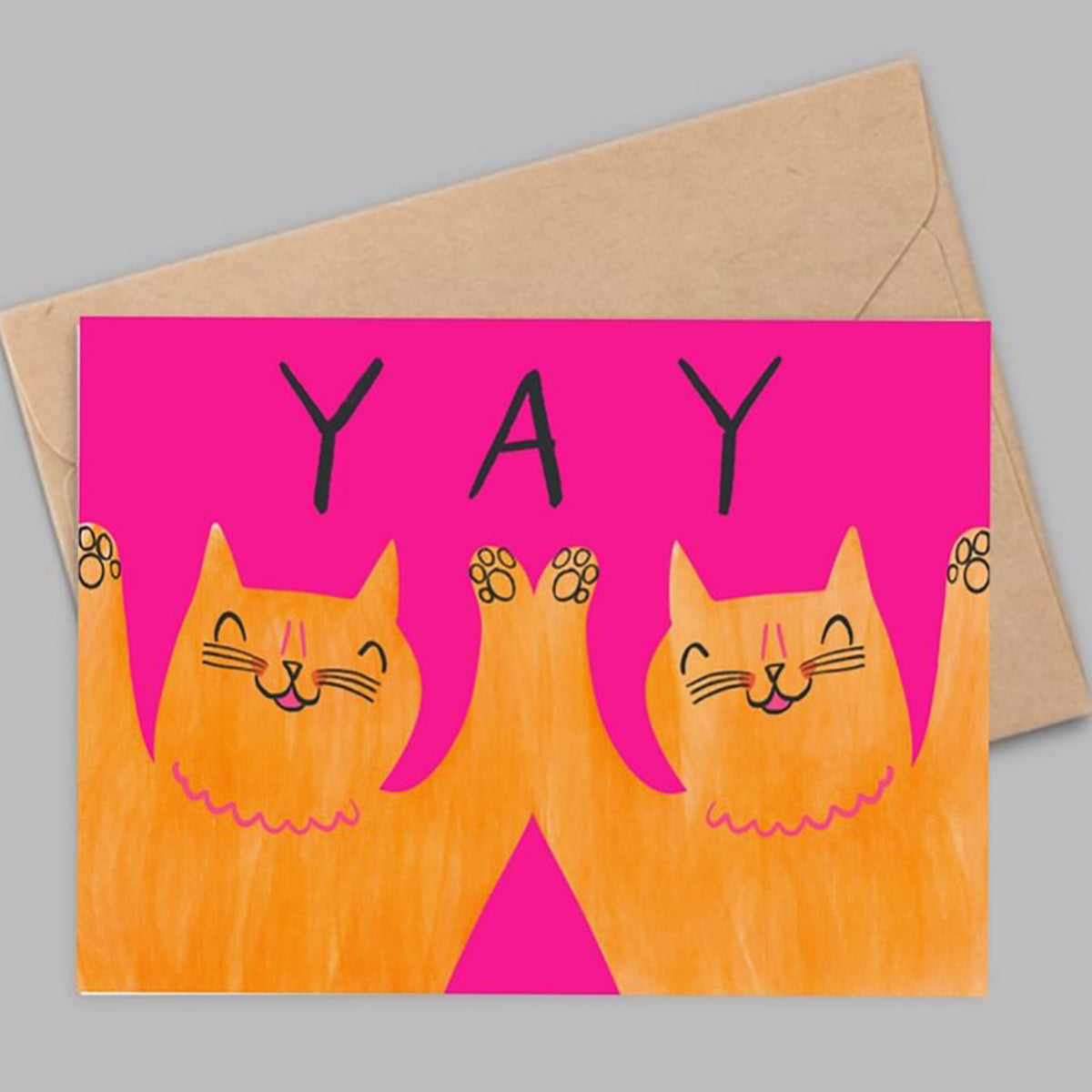 Yay Ginger Cats Greeting Card – The Deco Shop Ltd