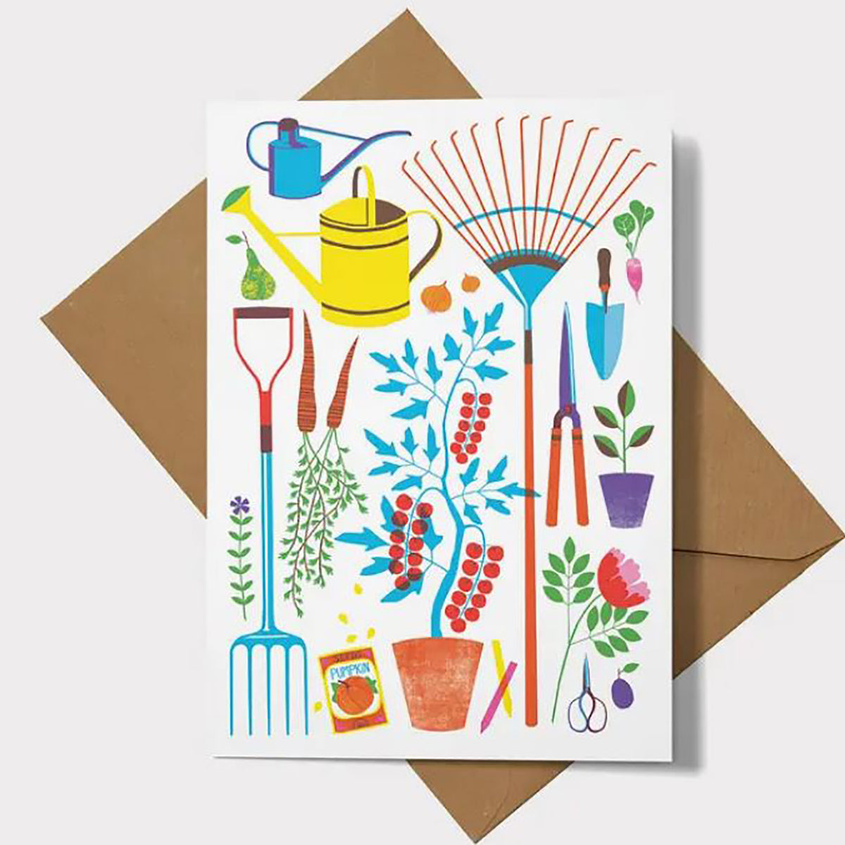 'Garden Tools' Greetings Card – The Deco Shop Ltd